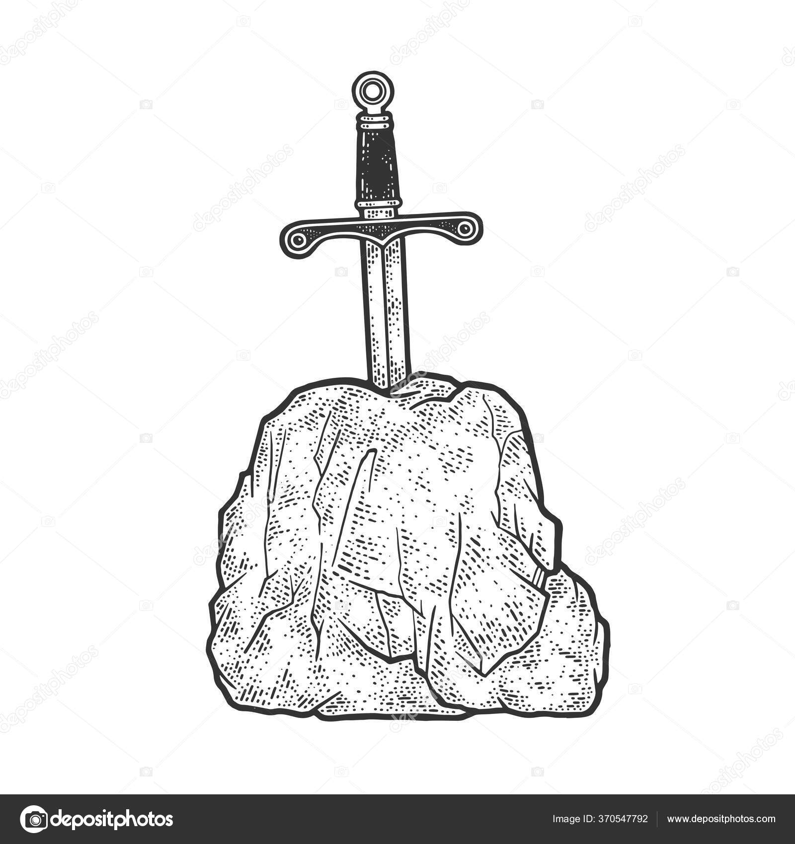 Excalibur Sword Drawing