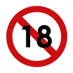 Under 18 years Sign Mark Vector Illustration Stock Vector by ©Gembuls ...