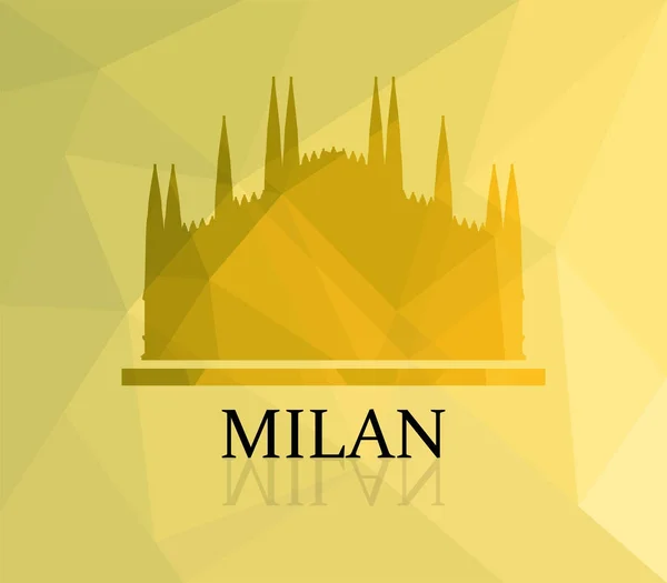Milan Cathedral Icon White Background Stock Vector Image by ...