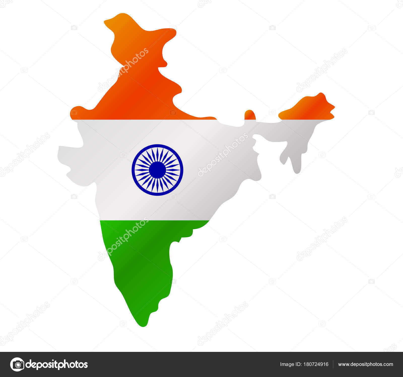 India Map Flag White Background Stock Vector Image by ©marcotrapani ...