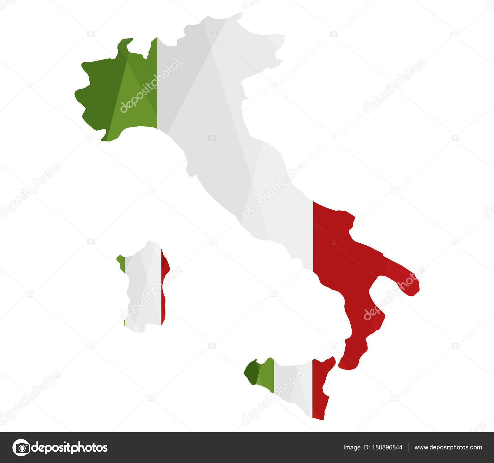Italy Map Flag White Background Stock Vector Image by ©marcotrapani ...