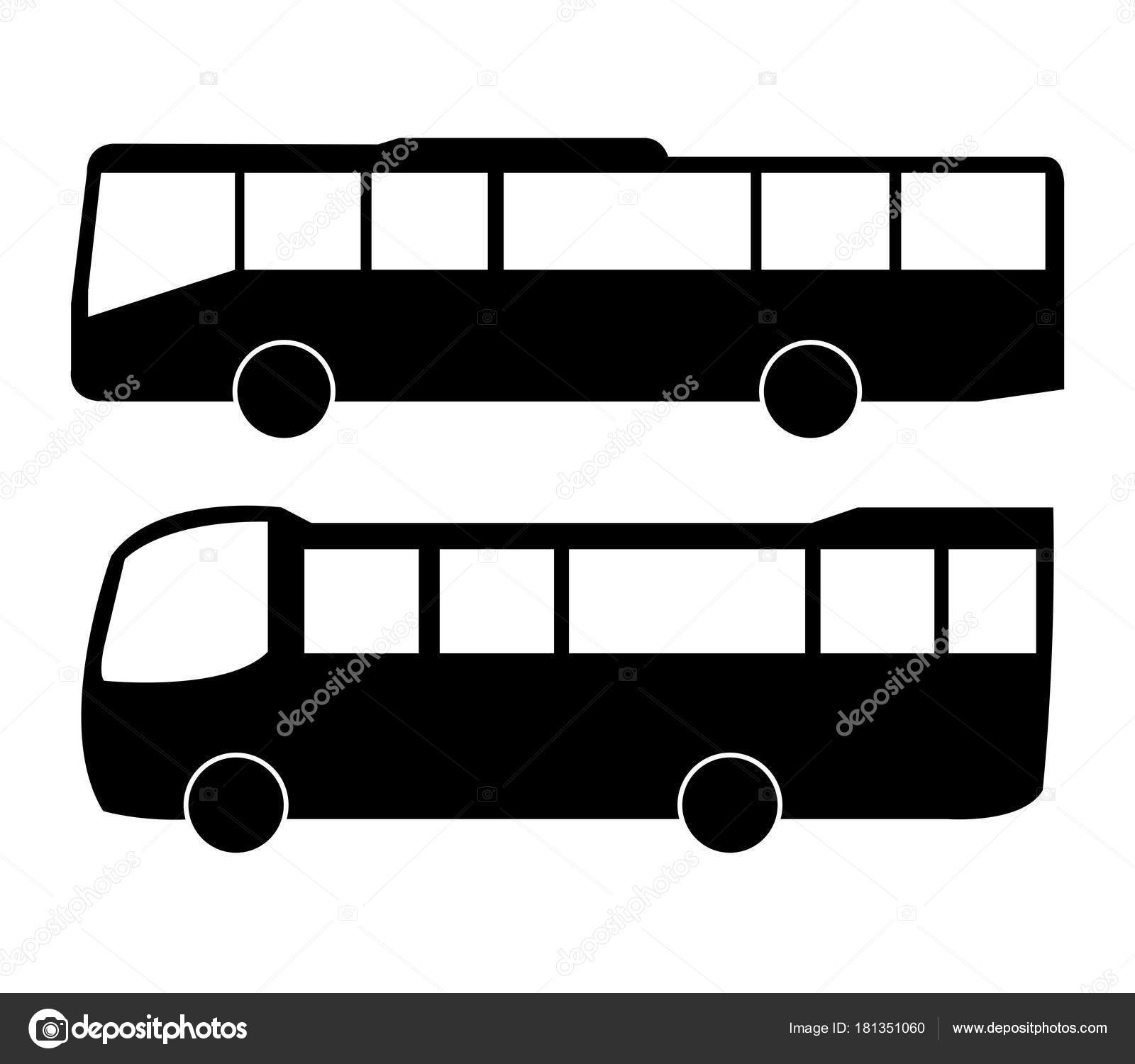 Bus Icon White Background Stock Vector by ©marcotrapani 181351060