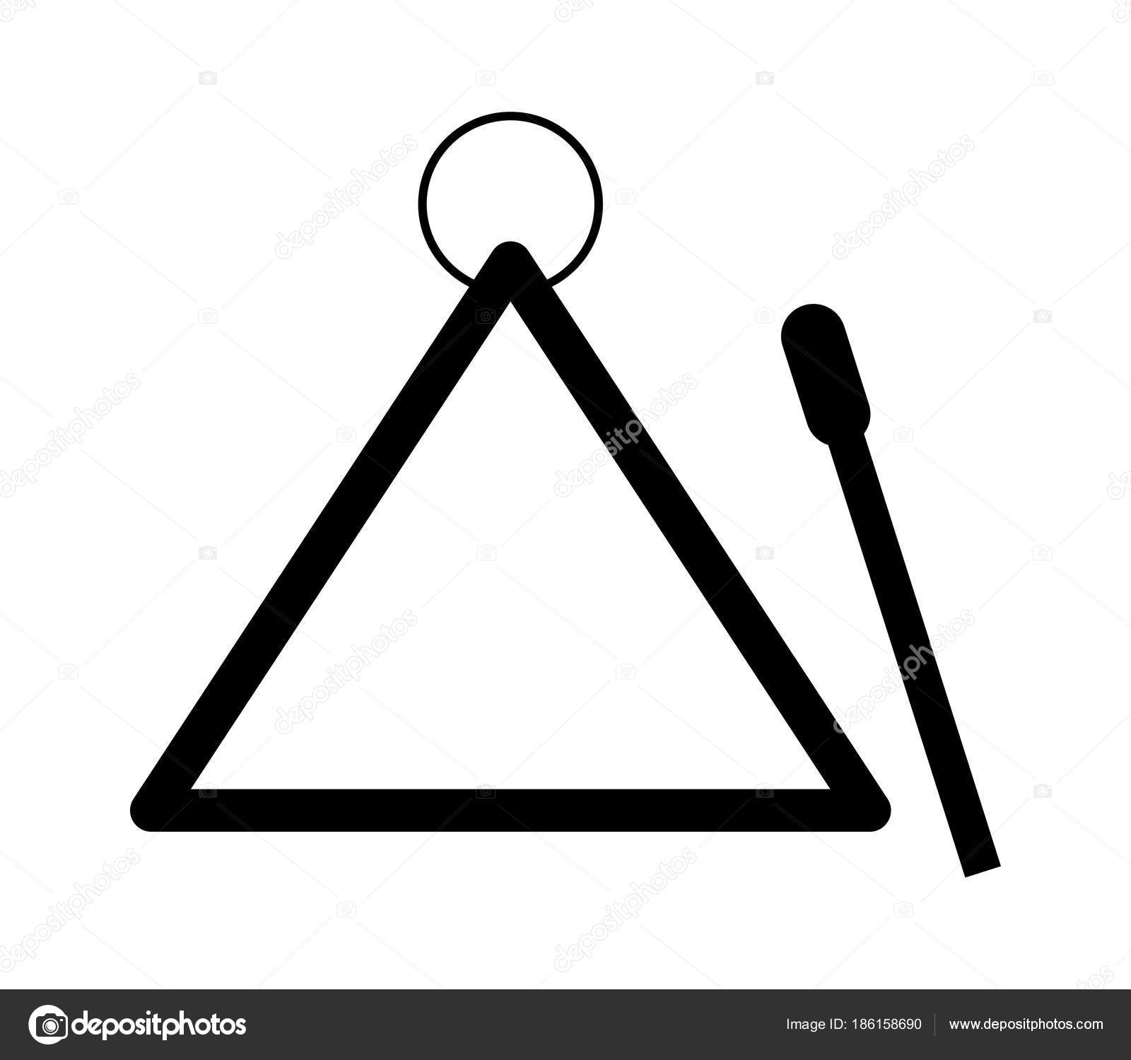 Musical Icon Triangle White Background Stock Vector Image by ...