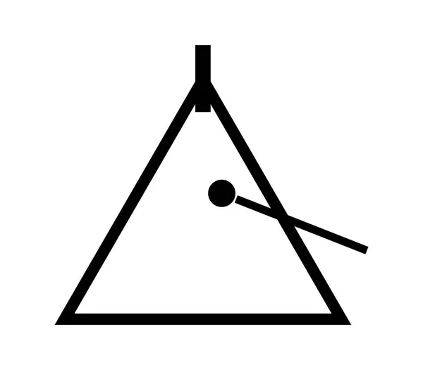 Musical Icon Triangle White Background Stock Vector Image by ...