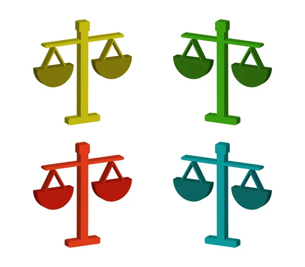 Set Color Scales Icon White Background Vector Illustration Stock Vector ...