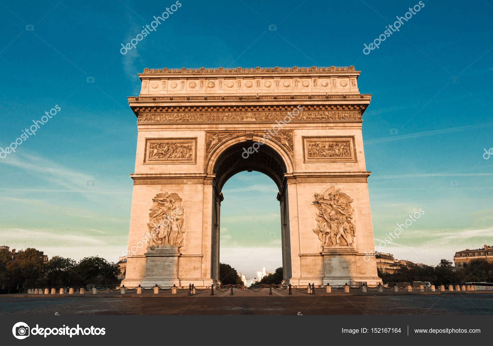The famous Triumphal Arch , Paris, France. Stock Photo by ...
