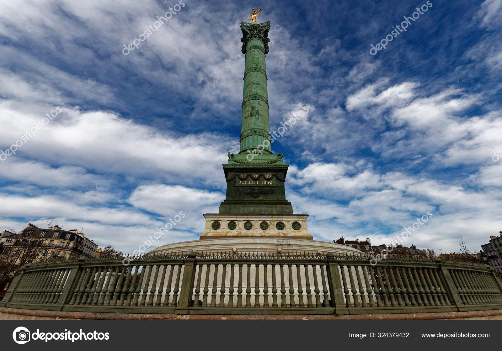 The July Column on Bastille square in Paris, France. — Stock Photo ...