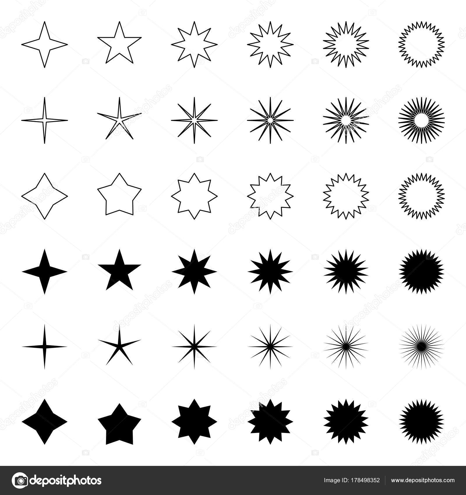 Firework stars black set Stock Vector by ©quarta 178498352