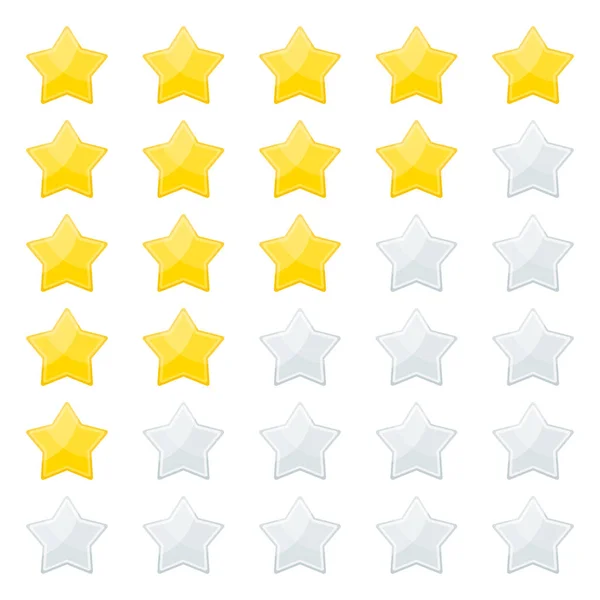 Star icons for rating — Stock Vector © vectorguy #130898264