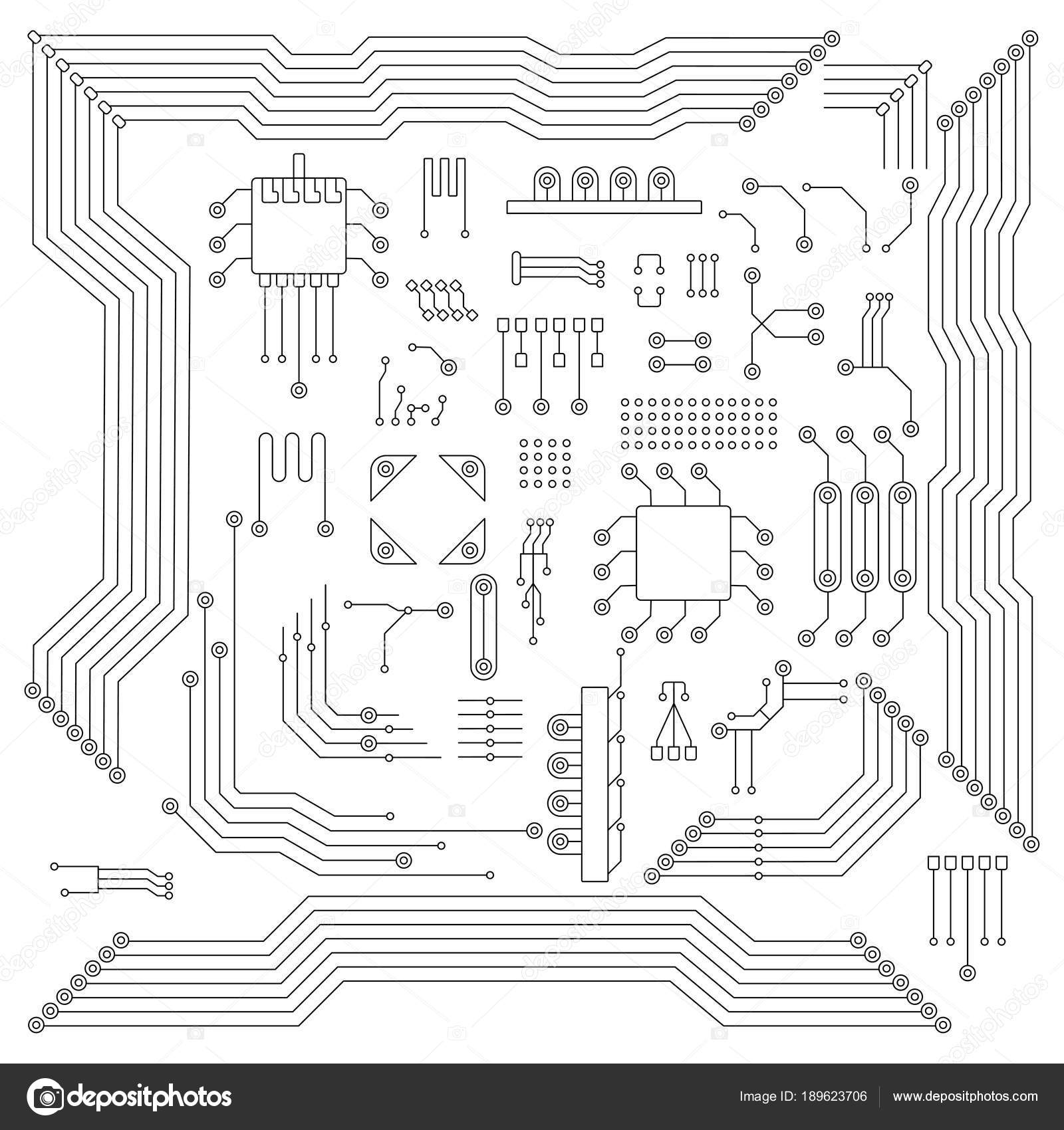 Chip scheme elements set Stock Vector Image by ©quarta #189623706