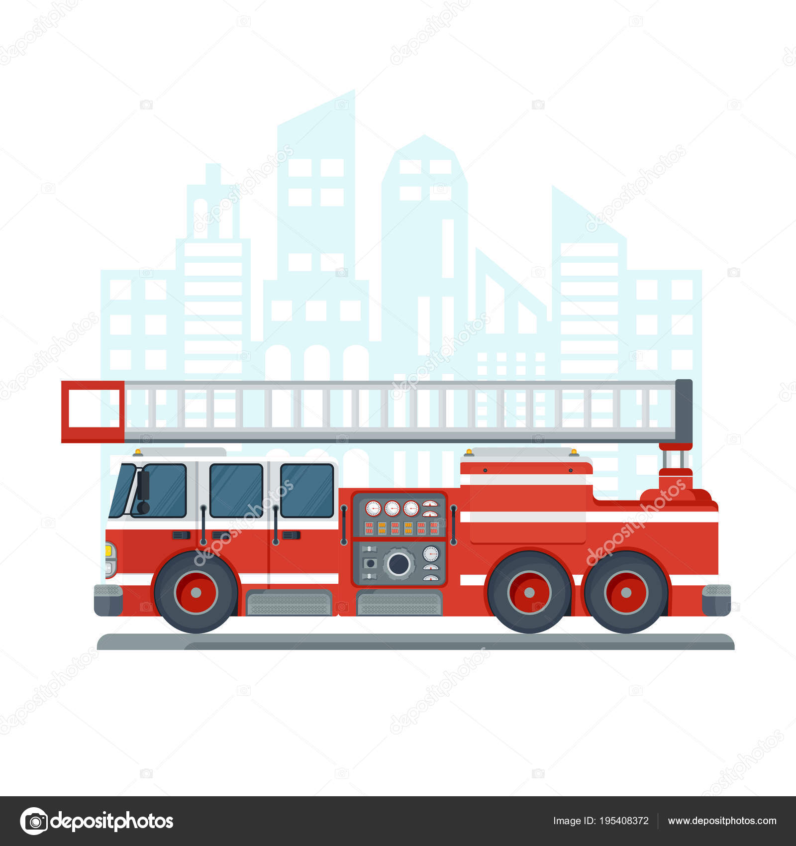 Red fire engine Stock Vector Image by ©quarta #195408372