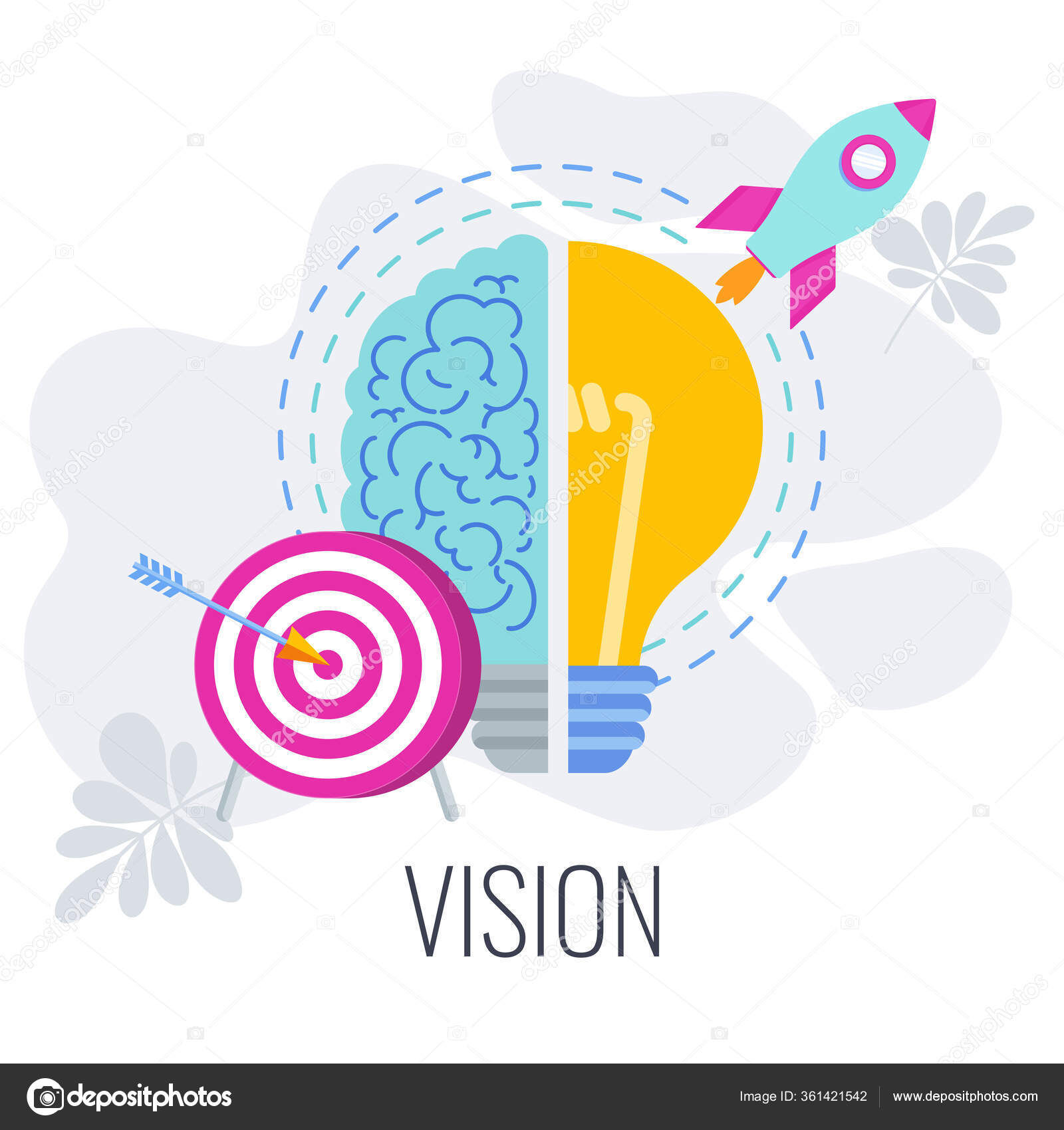 Vision infographics pictogram. Half brain, half lamp. Stock Vector ...