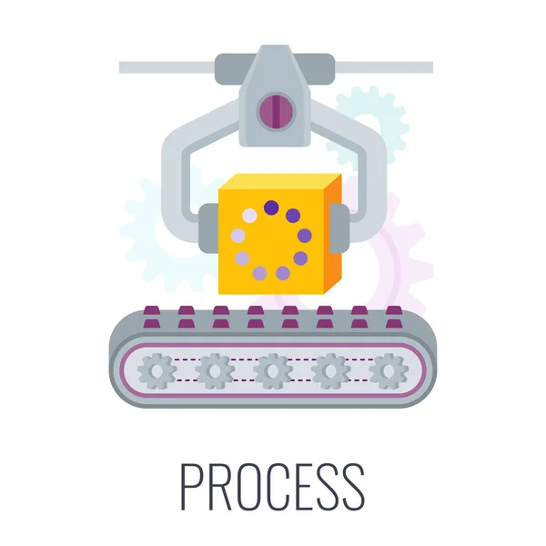 Process infographics flat vector pictogram. 7 PS marketing mix. Stock ...