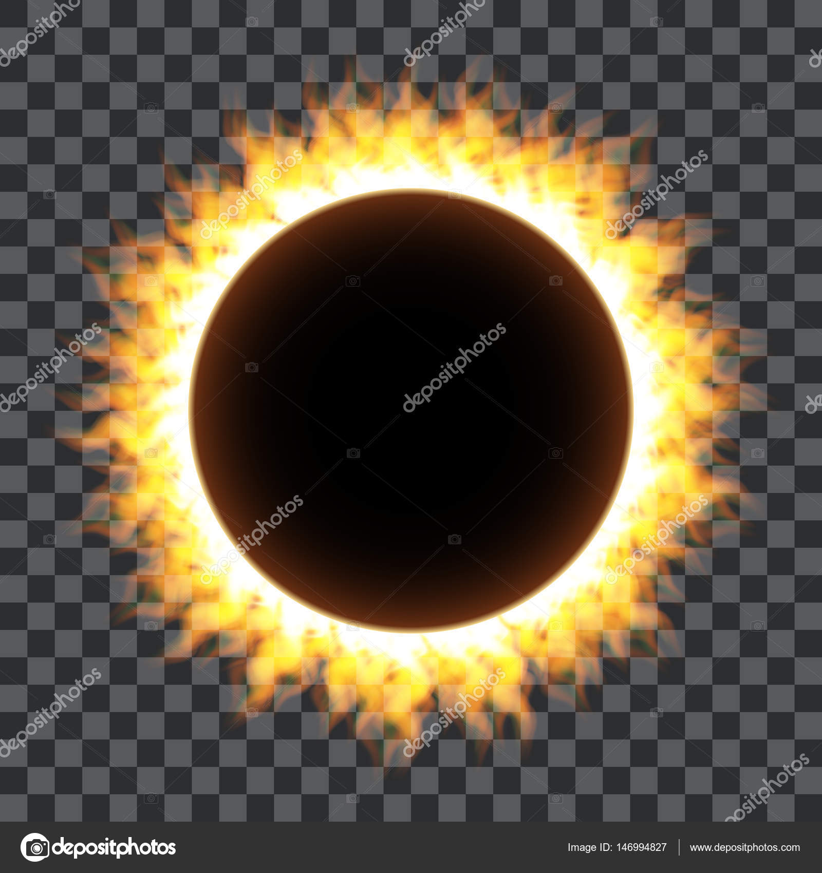 Burning fire circle on transparent background Stock Vector Image by ...