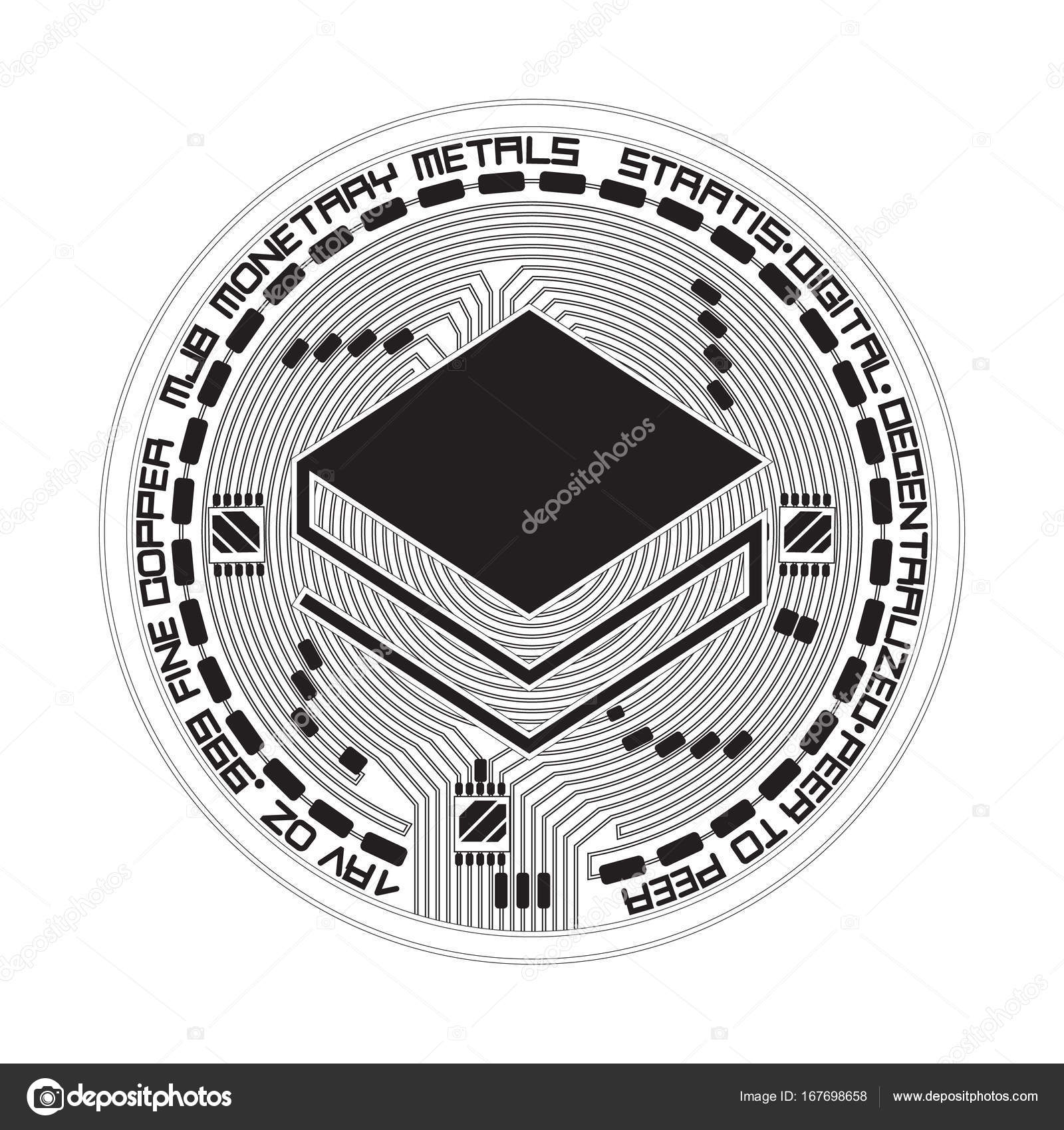Crypto currency stratis black and white symbol Stock Vector by ©Ryzhi ...