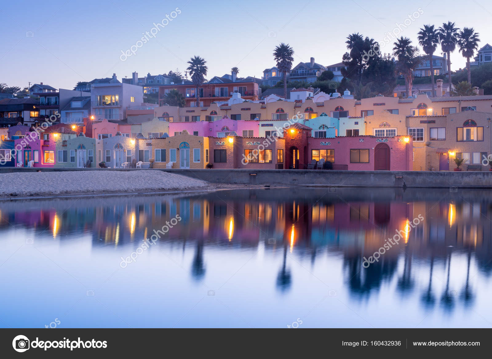 Dusk over Capitola Village. Capitola, Santa Cruz County, California ...