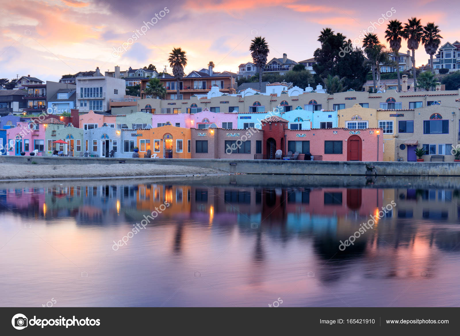 Capitola Village Sunset Reflections. Stock Photo by ©yhelfman 165421910