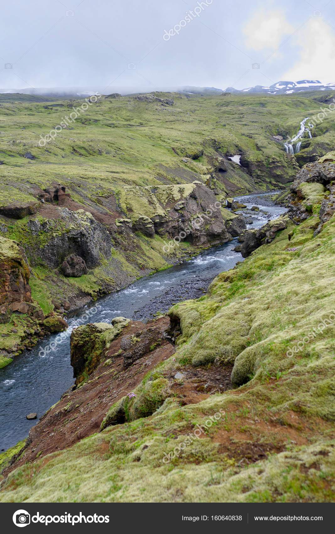 Cascadas en cascada en el río Skoga en iceland — Foto de stock ...