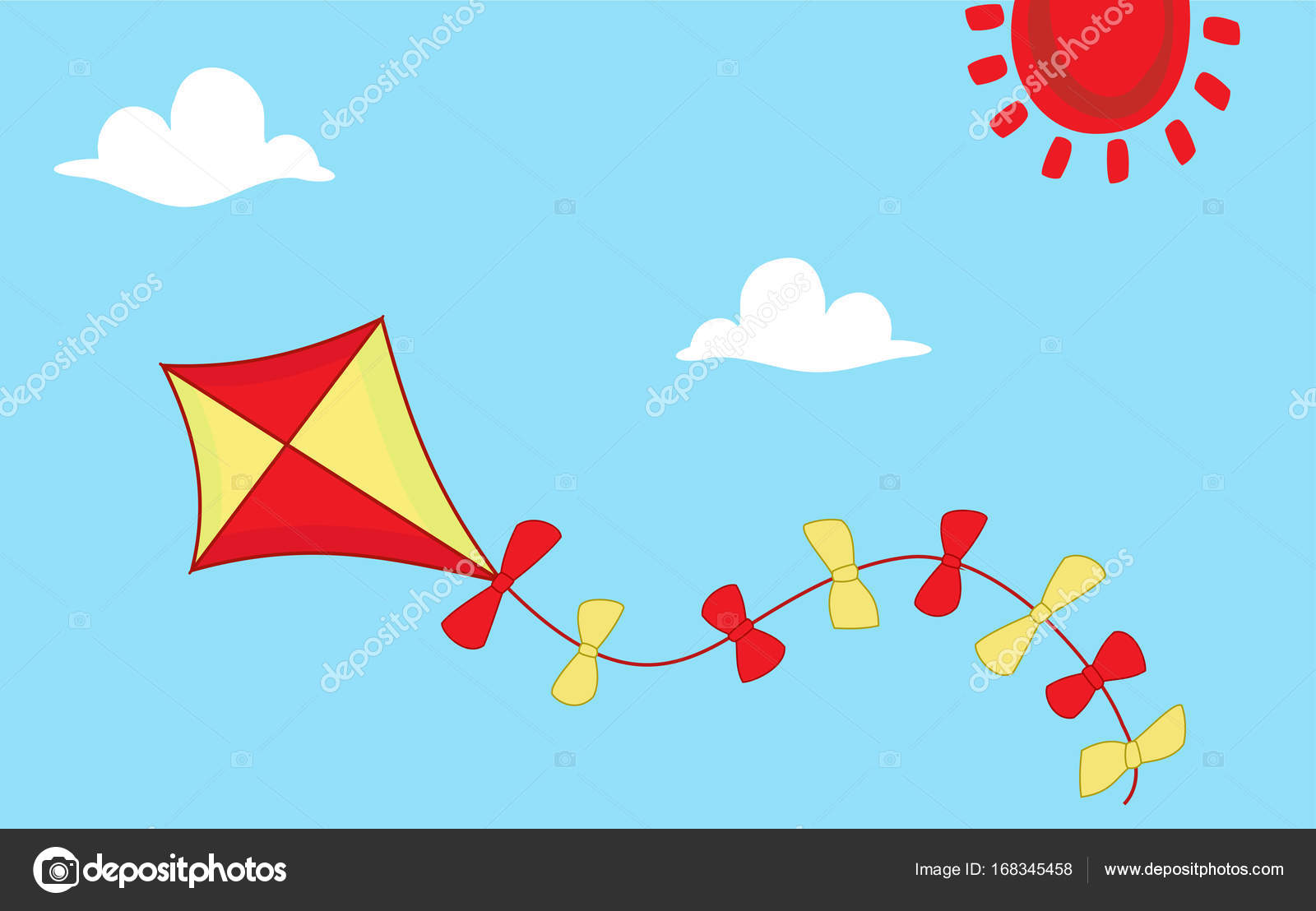 Kites Flying In The Sky Animated