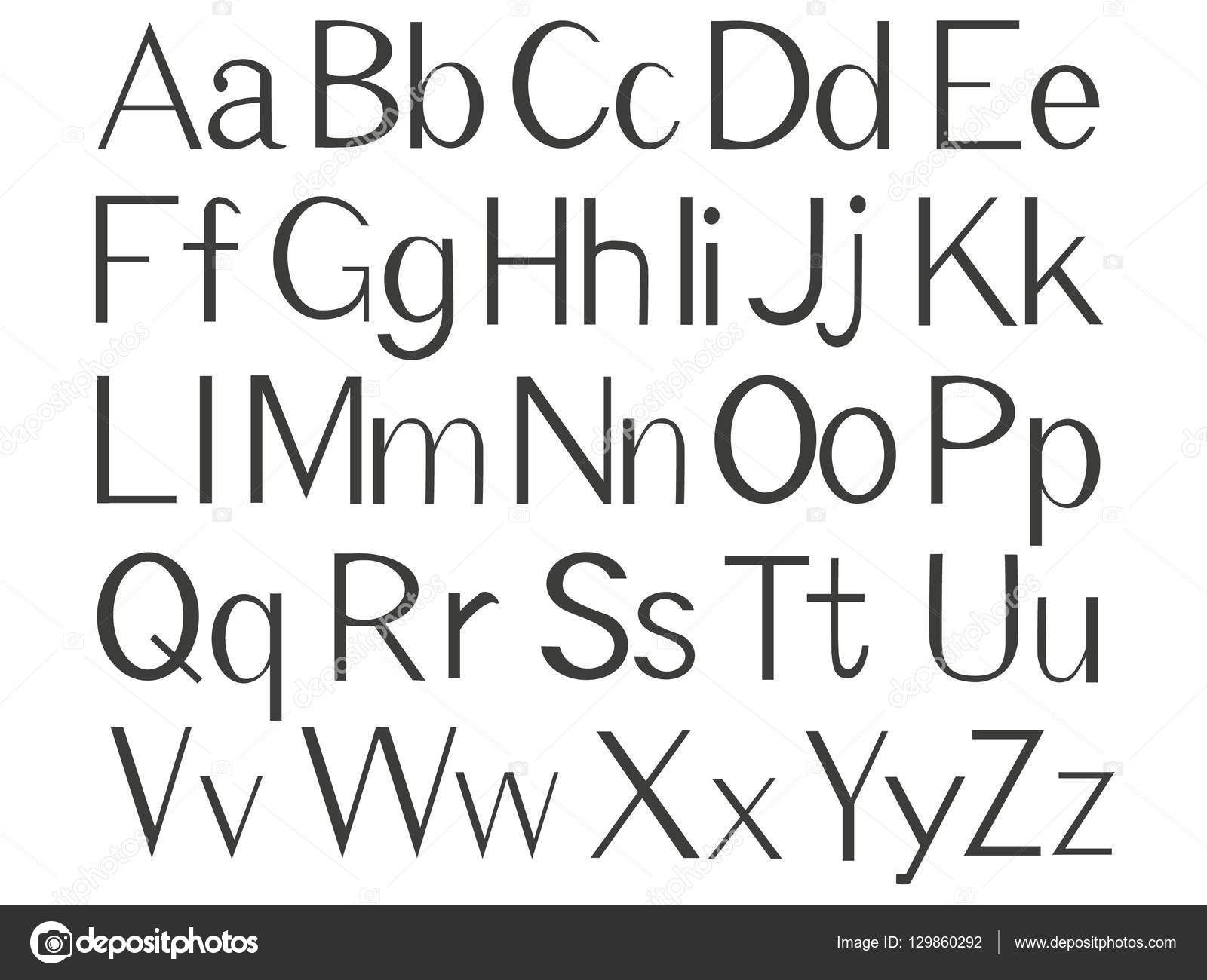 Printed letters of the english alphabet. Stock Vector Image by ...