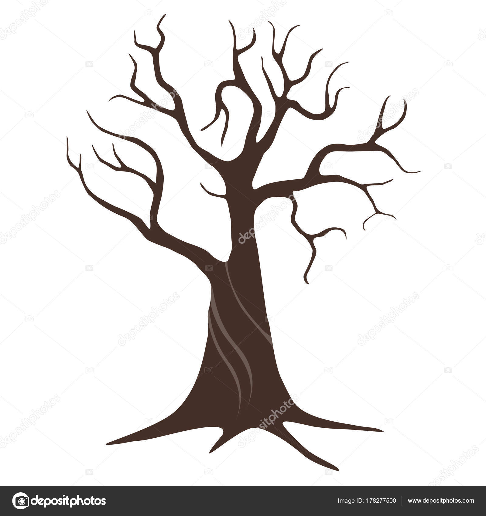 Bare Tree White Background Stock Vector Image by ©ZAQzaq81 #178277500