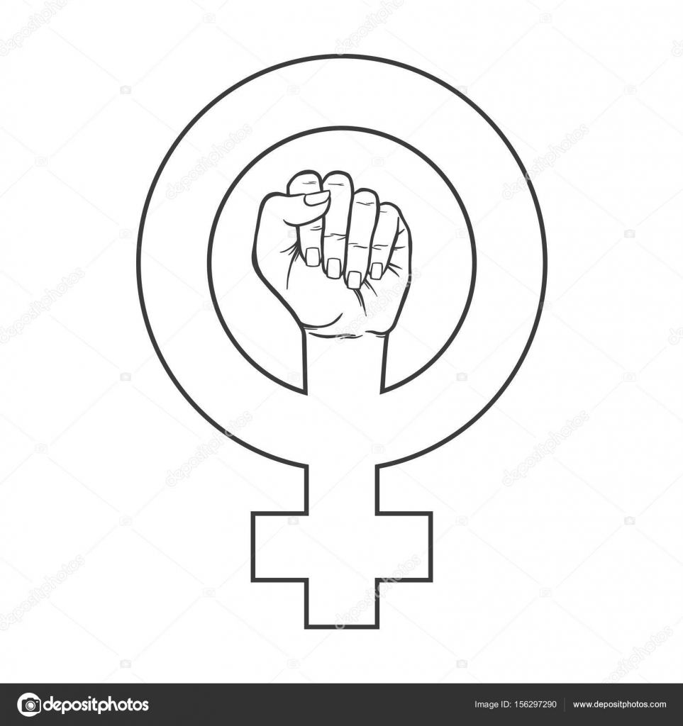 Female Fist With Sign Of Feminism Stock Vector By ©johndory 156297290