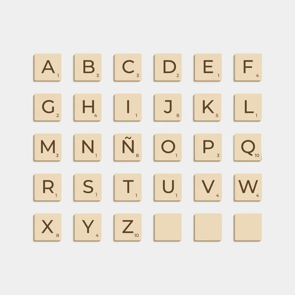 Letras scrabble imágenes de stock de arte vectorial | Depositphotos