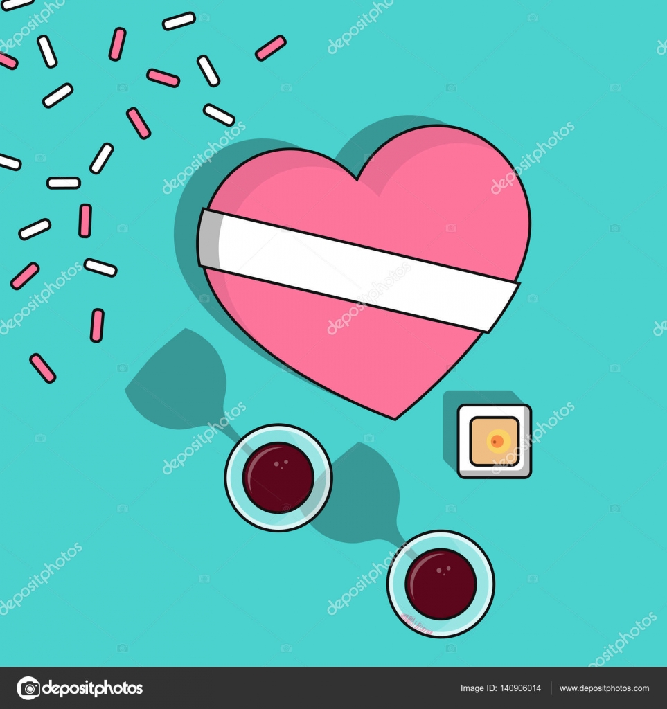 Cartoon heart-shaped box Stock Vector by ©Shekularaz 140906014