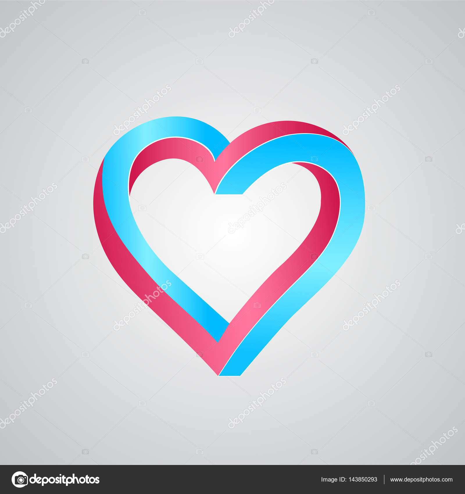 Pink And Blue Heart Background