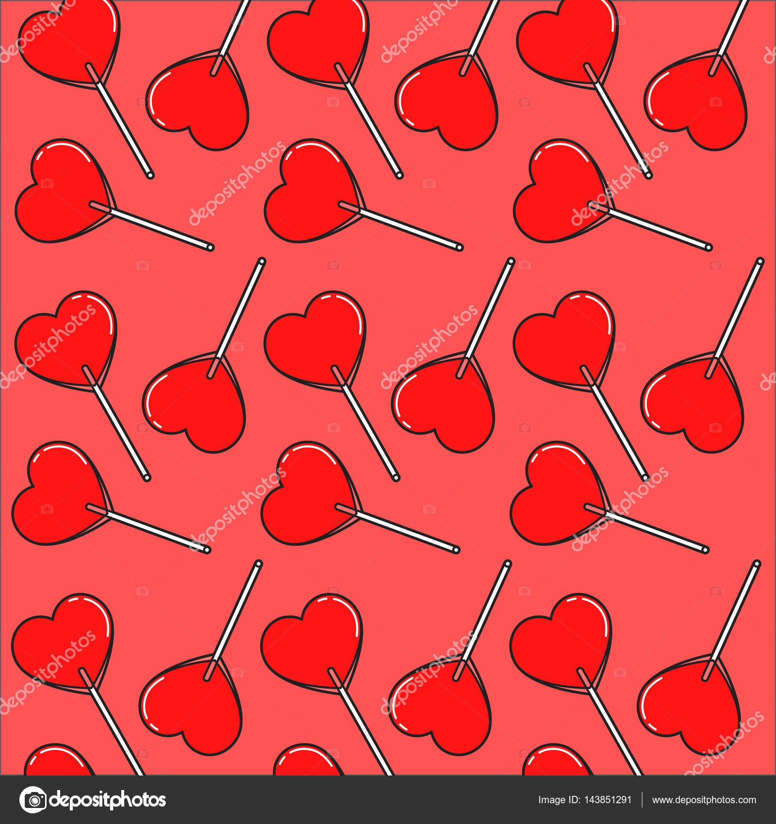 Heart lollipops pattern Stock Vector Image by ©Shekularaz #143851291