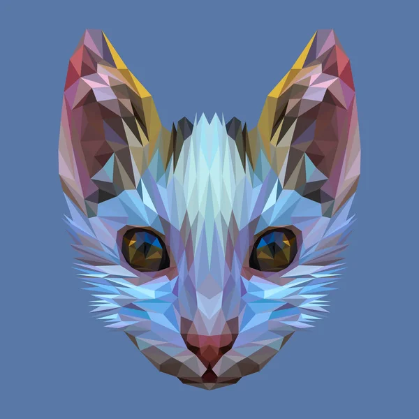 Pallas Cat Manul Low Poly Design Triangle Vector Illustration Stock ...