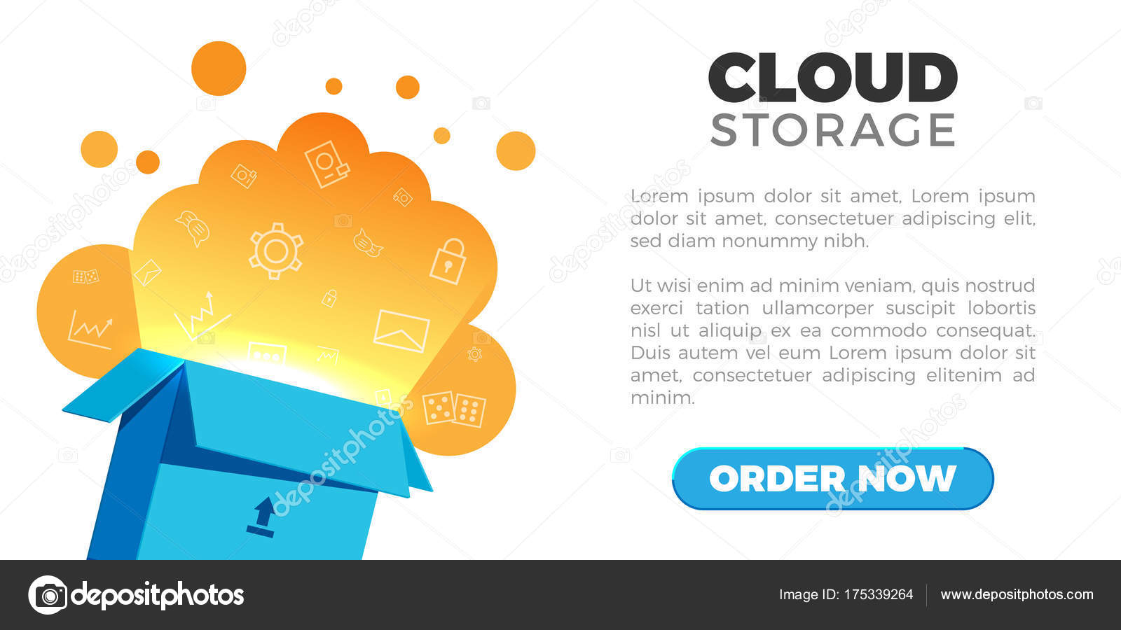 Cloud storage landing — Stock Vector © klamb_s #175339264