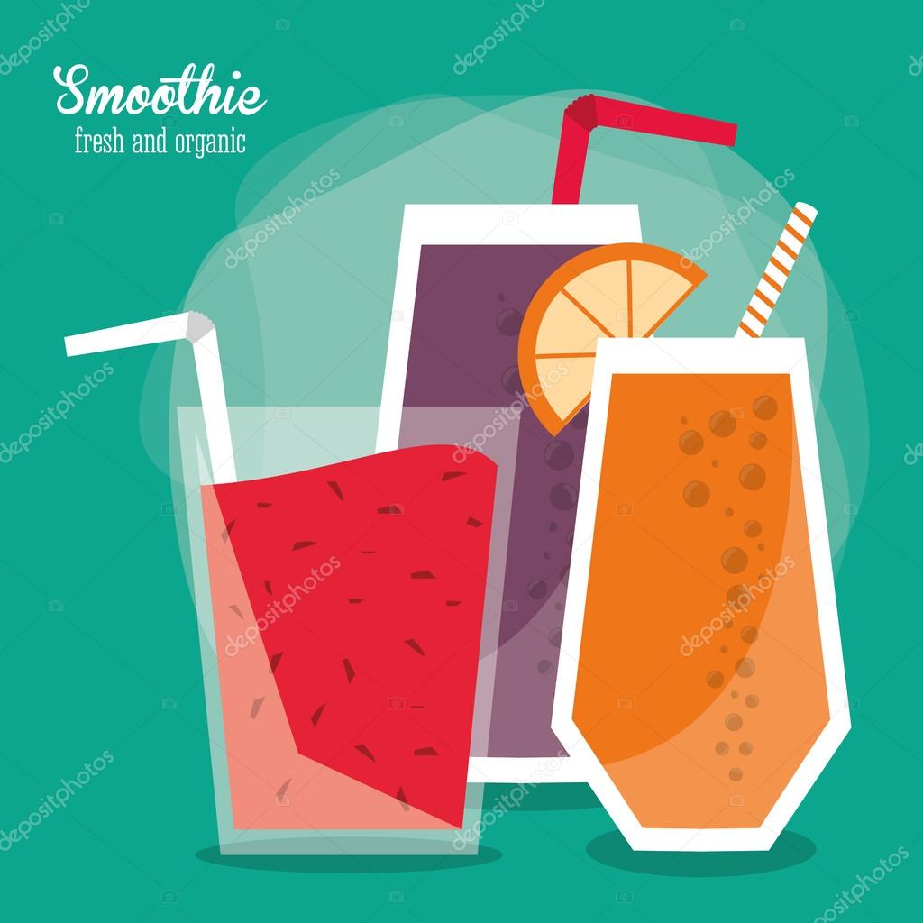 Smoothie drink glass design Stock Vector Image by ©jemastock #125638200