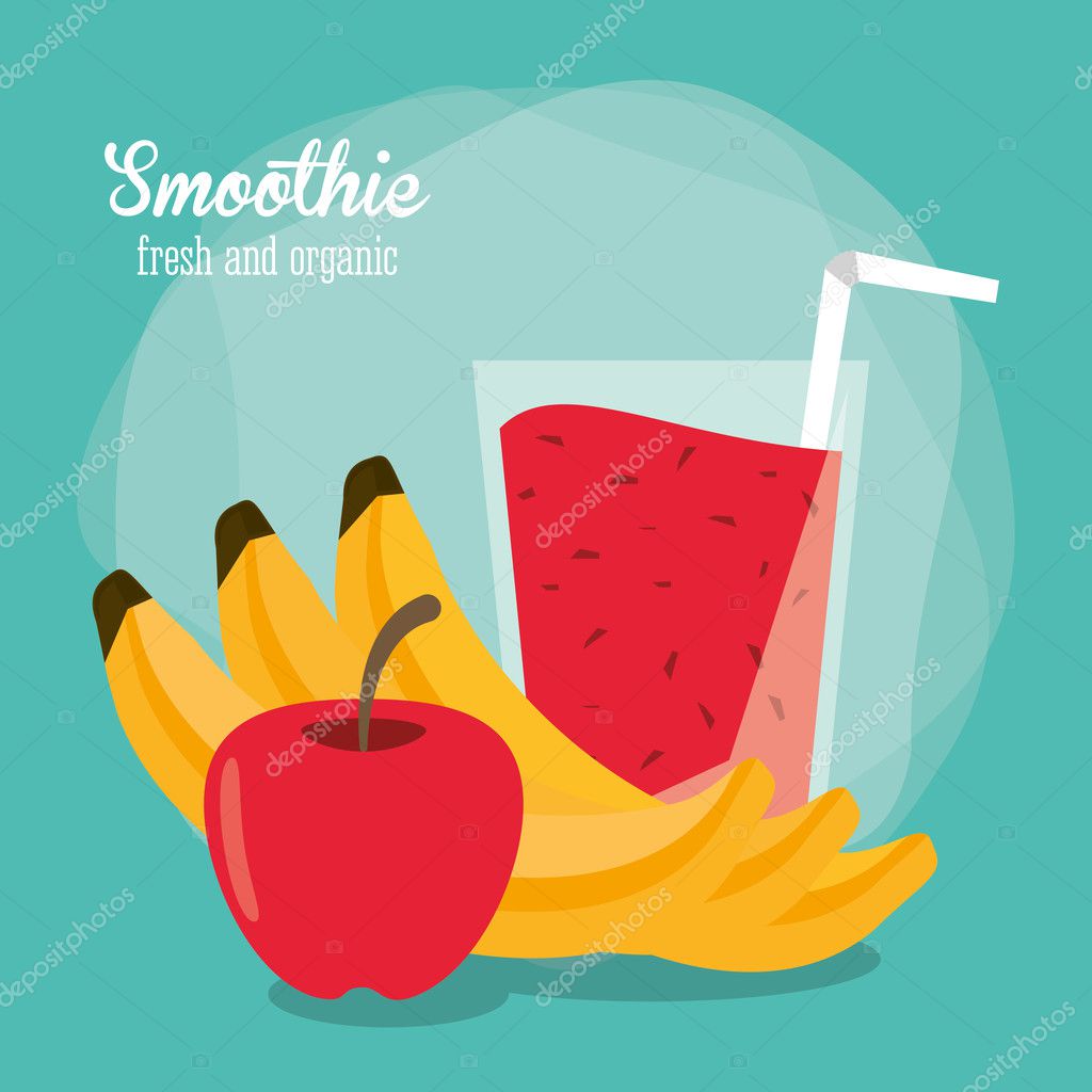 Smoothie drink glass design Stock Vector Image by ©jemastock #125641908