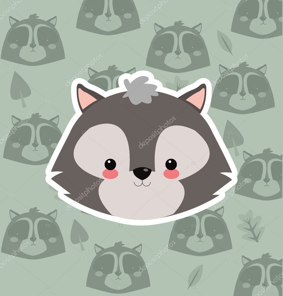 Skunk with pattern background image Stock Vector Image by ©jemastock ...