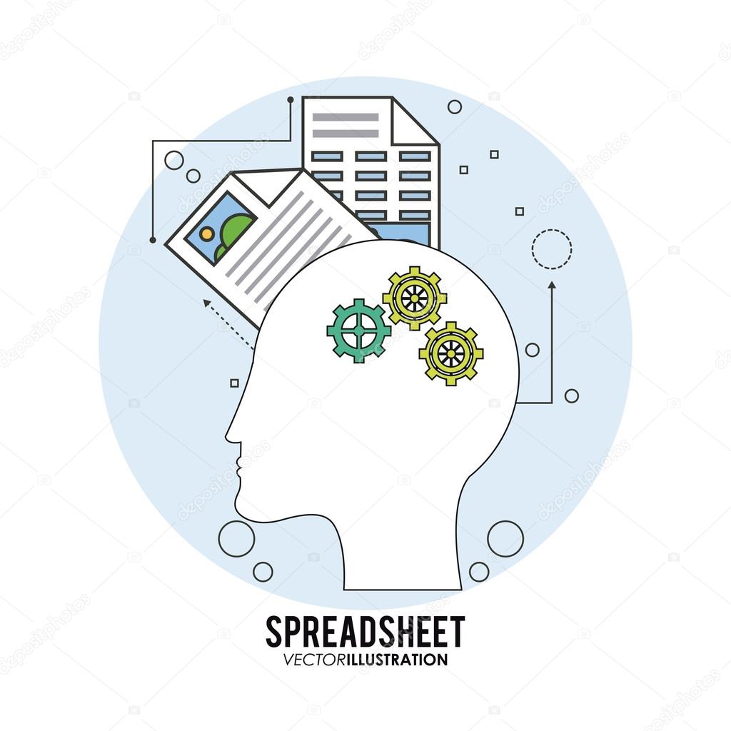 Spreadsheet design, technology and infographic concept Stock Vector ...