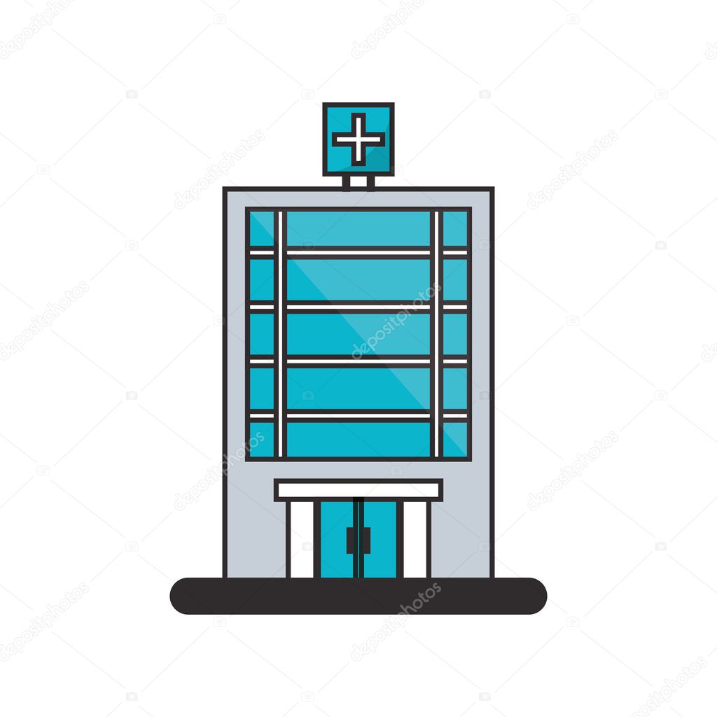 Isolated hospital building design Stock Vector by ©jemastock 126424730