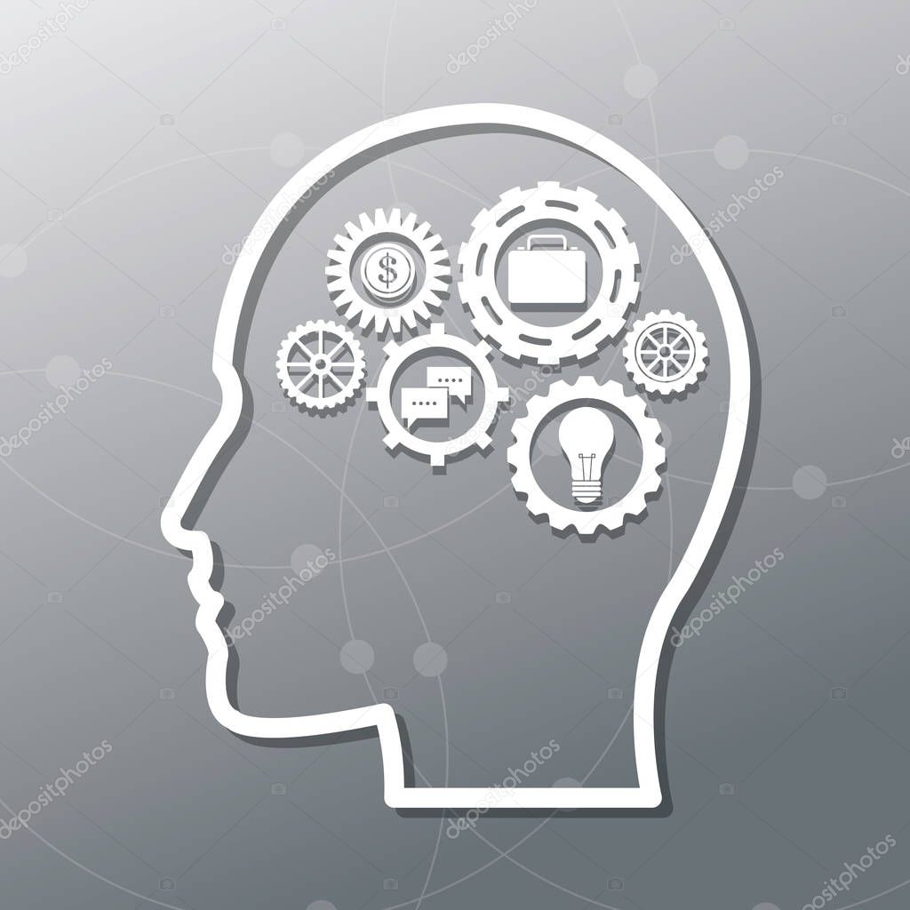 Human head and icon set design Stock Vector Image by ©jemastock #129320004