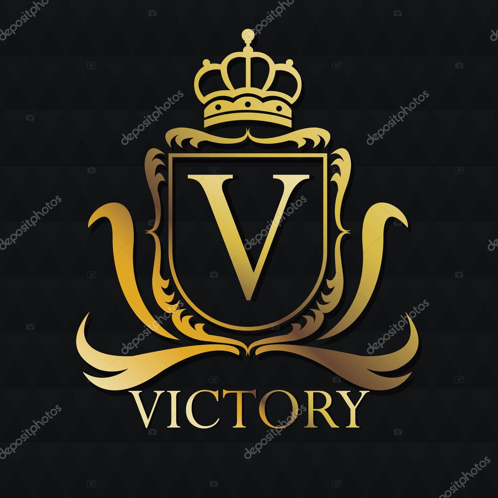 Victory gold emblem design Stock Vector Image by ©jemastock #130030910