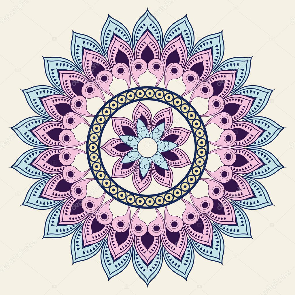 Colorful mandale design Stock Vector by ©jemastock 130300218