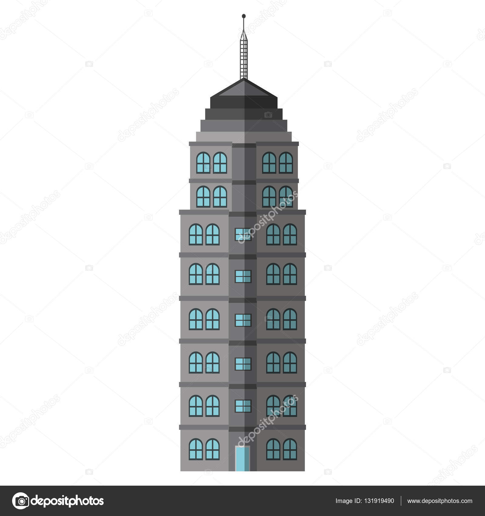 Diseño de torre aislada Vector de stock por ©jemastock 131919490
