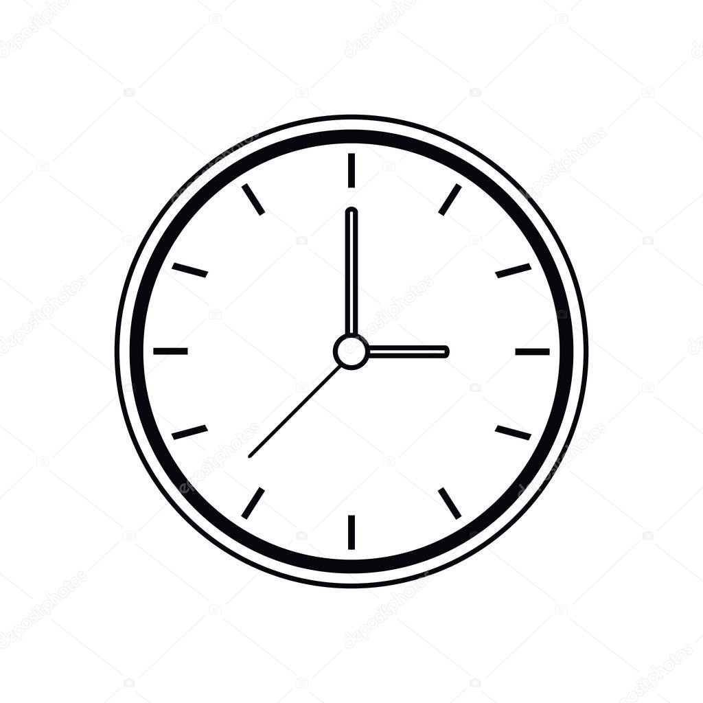 Pictogram clock time watch work icon — Stock Vector © jemastock #131998562