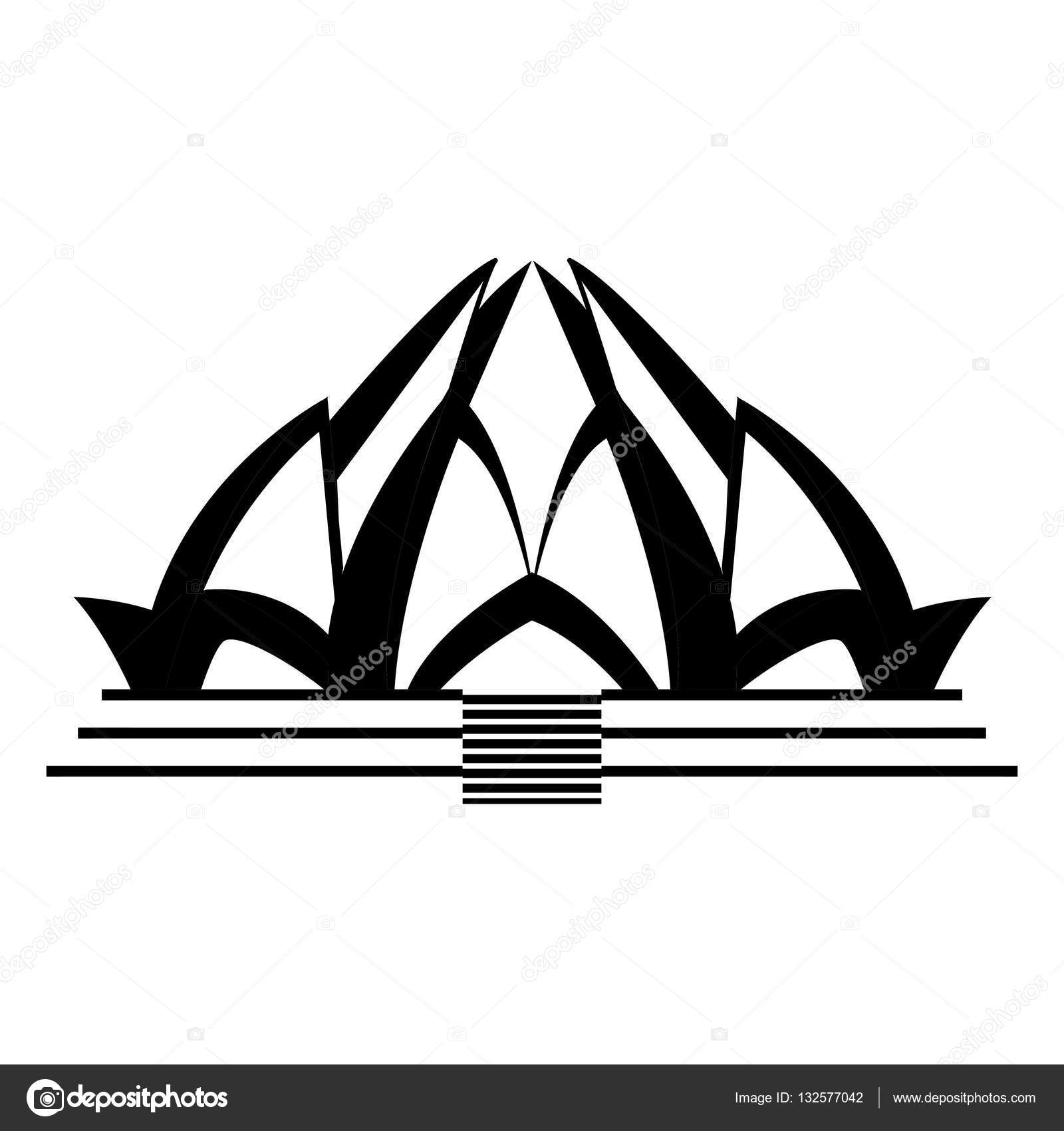 Lotus temple architecture Stock Vector Image by ©jemastock #132577042