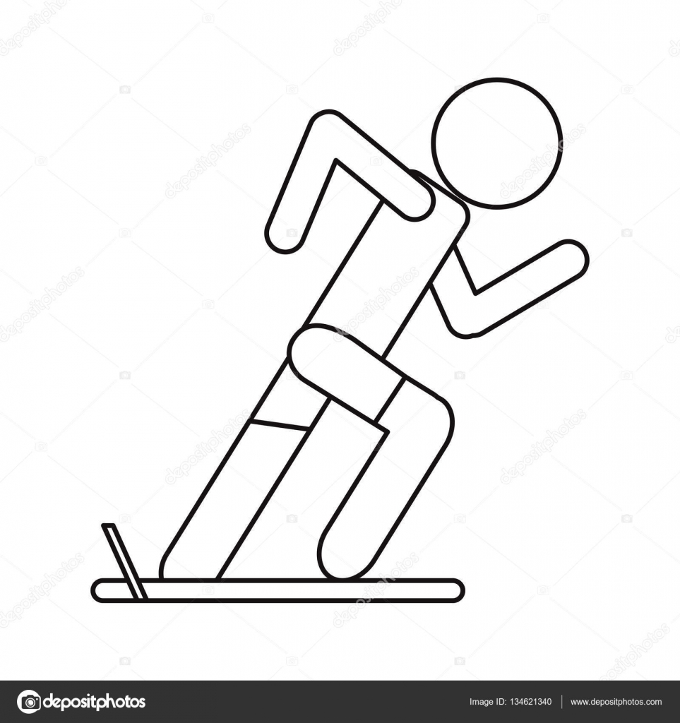 Athletic runner sport active outline Stock Vector Image by ©jemastock ...