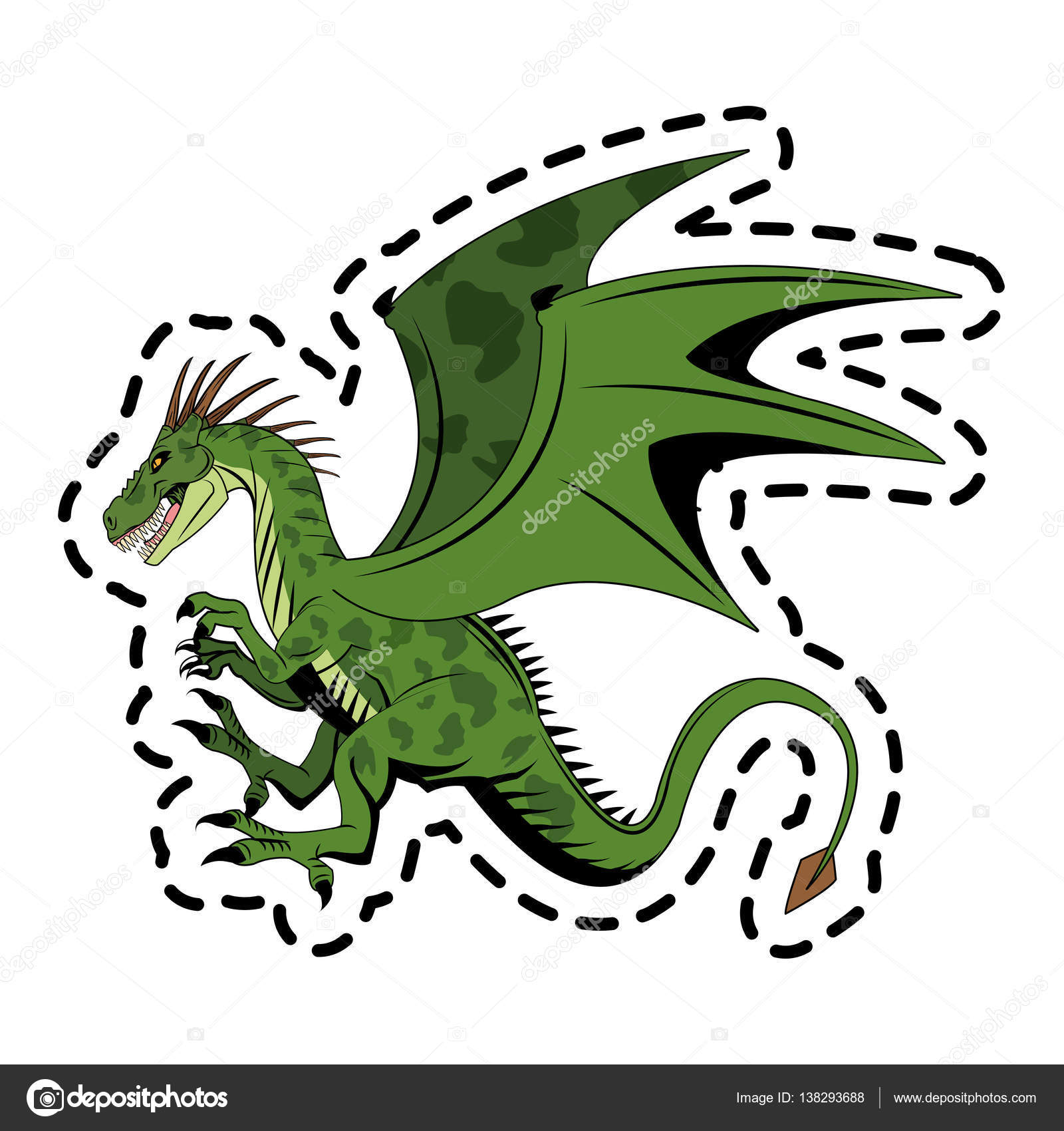 Dragon cartoon icon Stock Vector Image by ©jemastock #138293688