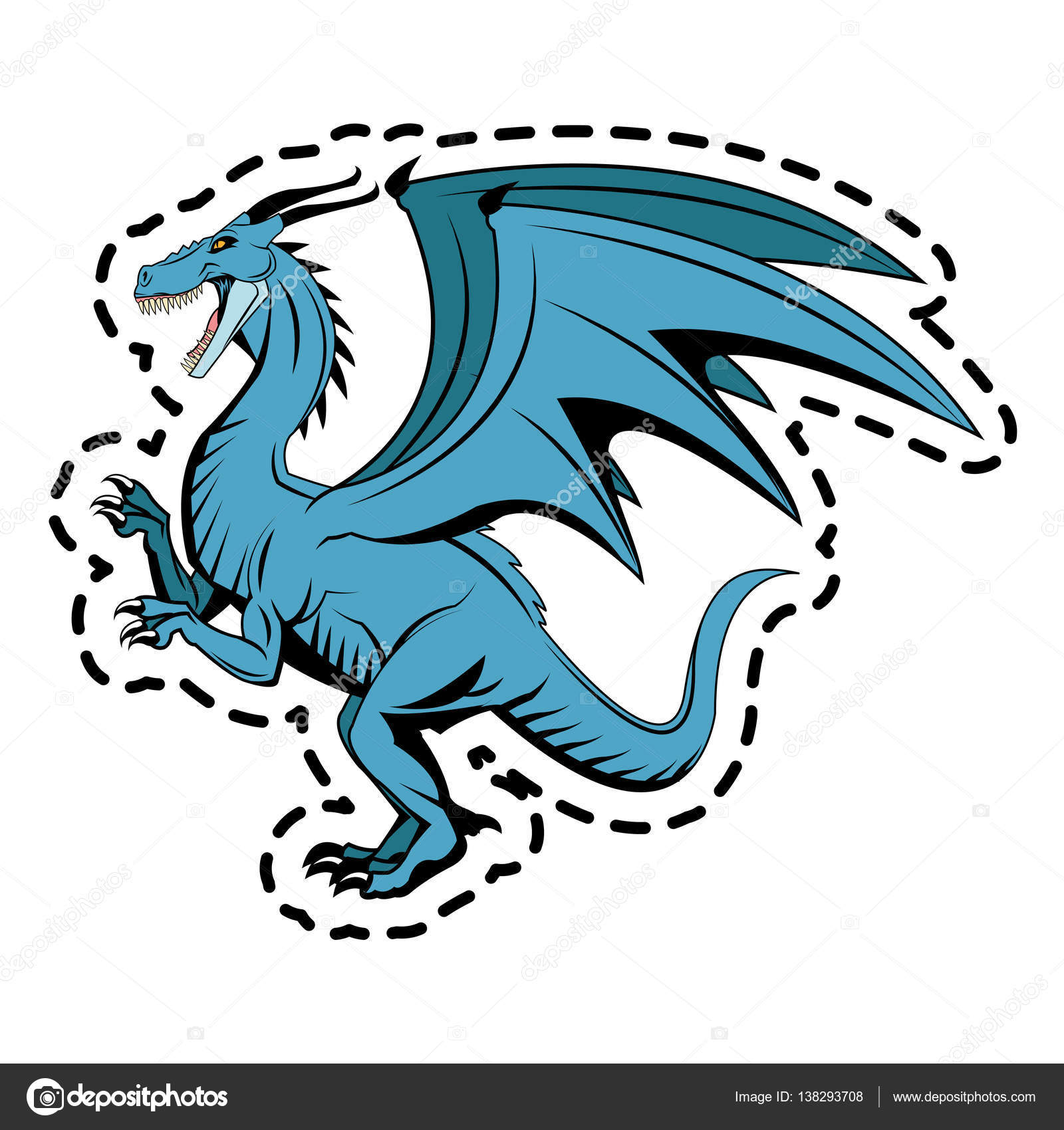 Dragon cartoon icon Stock Vector Image by ©jemastock #138293708