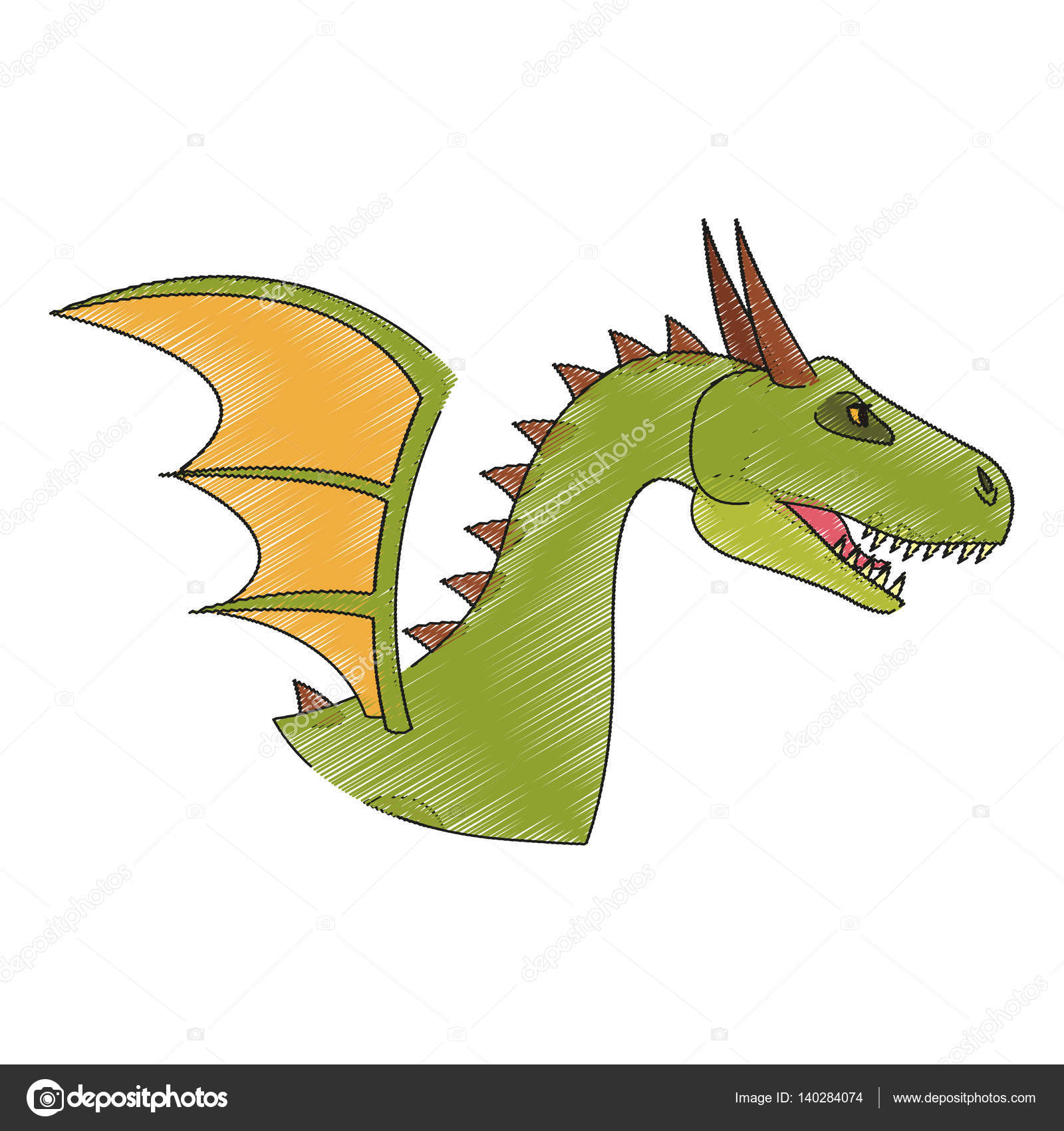 Dragon cartoon icon Stock Vector by ©jemastock 140284074