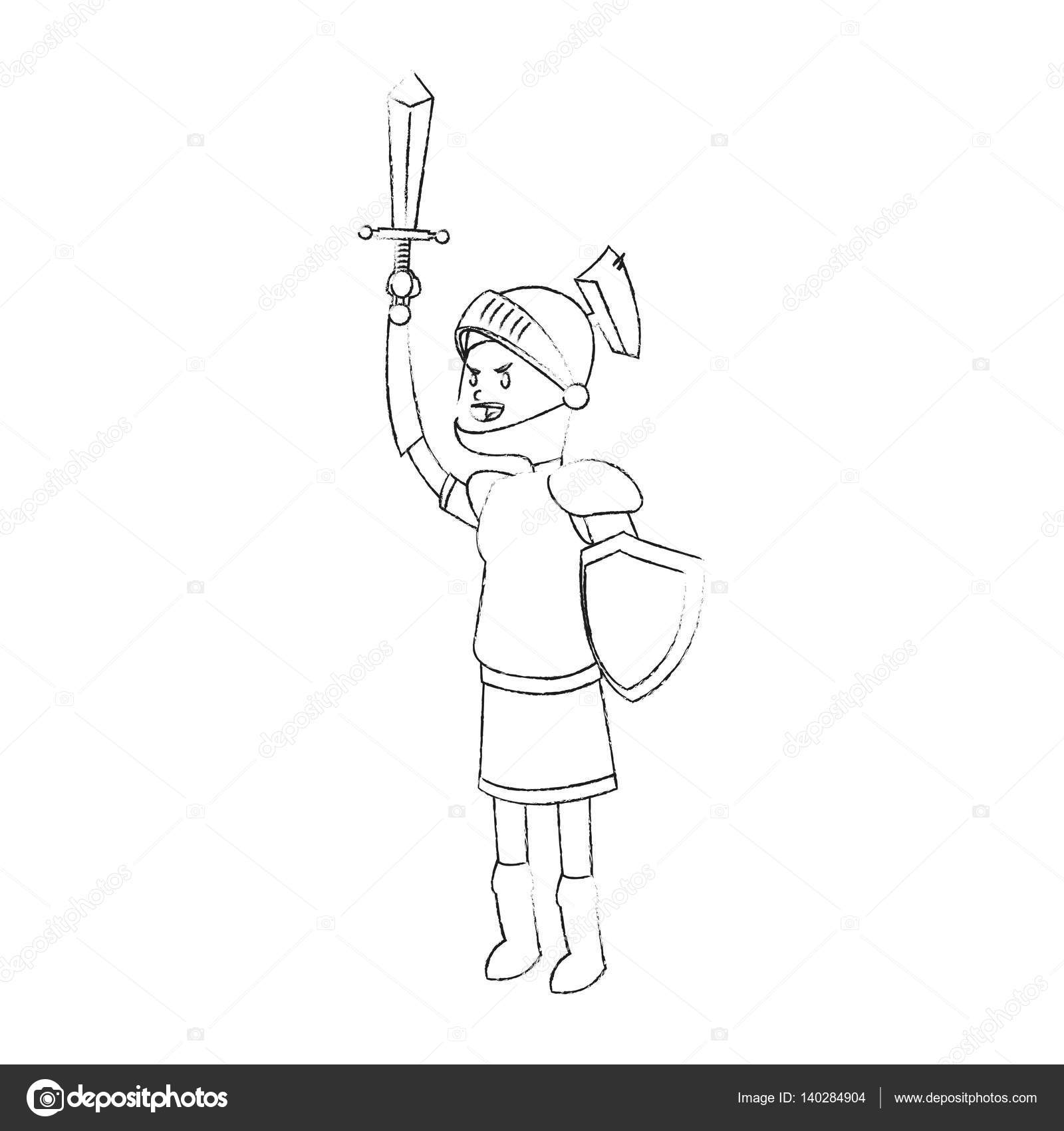 Knight cartoon icon Stock Vector Image by ©jemastock #140284904