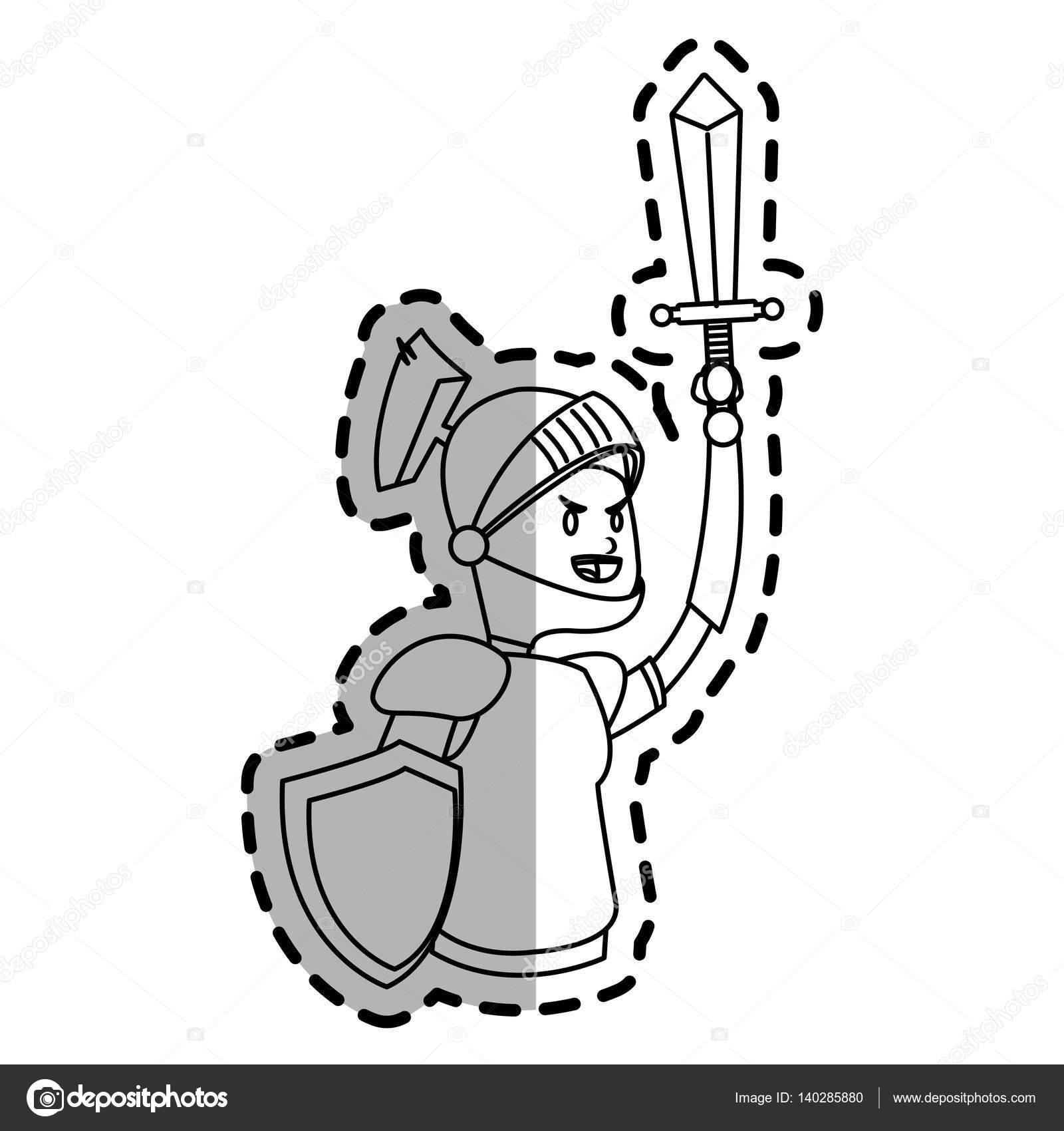 Knight cartoon icon Stock Vector by ©jemastock 140285880