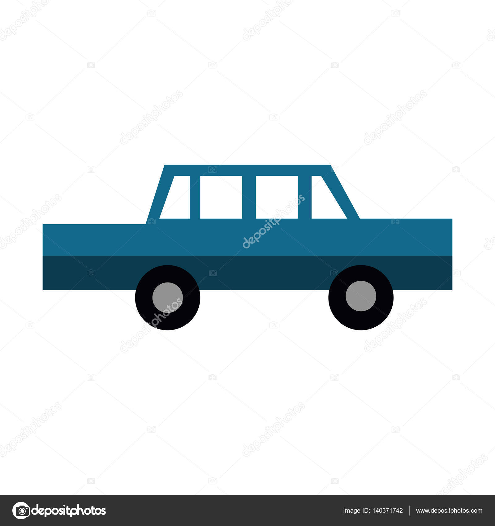 Blue car icon Stock Vector by ©jemastock 140371742